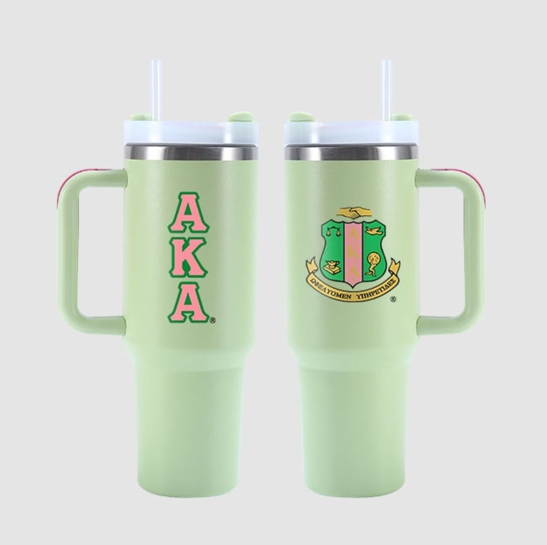 AKA® 40 oz Dual Logo Tumbler [v 1.0] | Stainless Steel – A Greek Creation