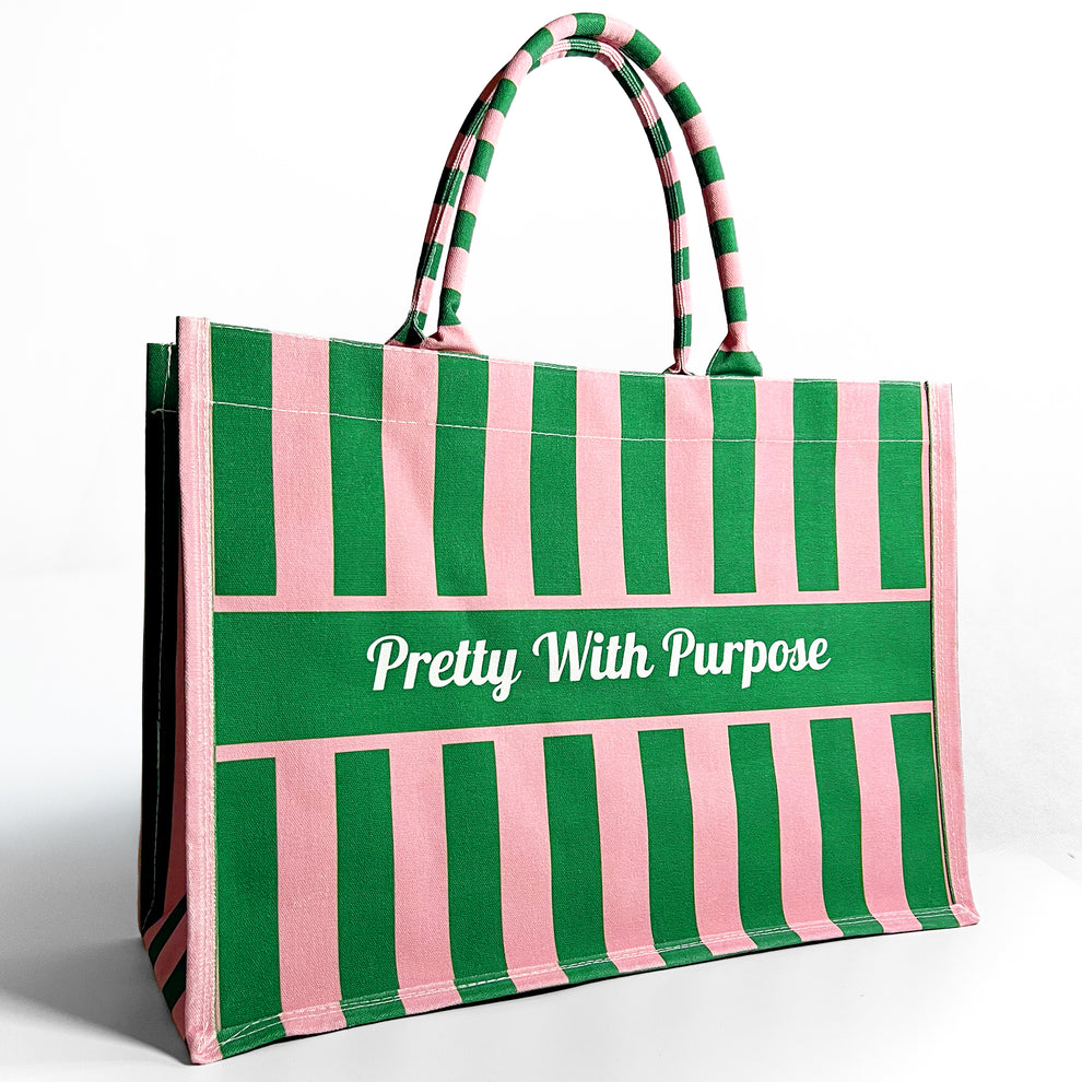 Pretty With Purpose Tote [Canvas] – A Greek Creation