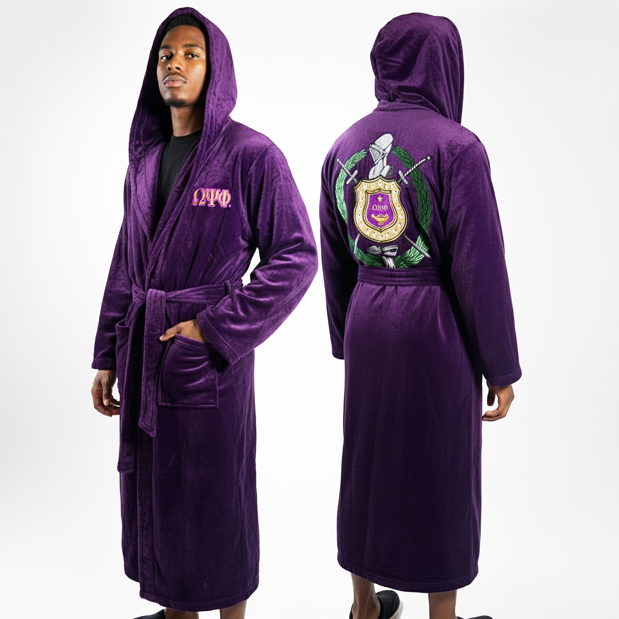 ΩΨΦ® Bath Robe | Escutcheon – A Greek Creation