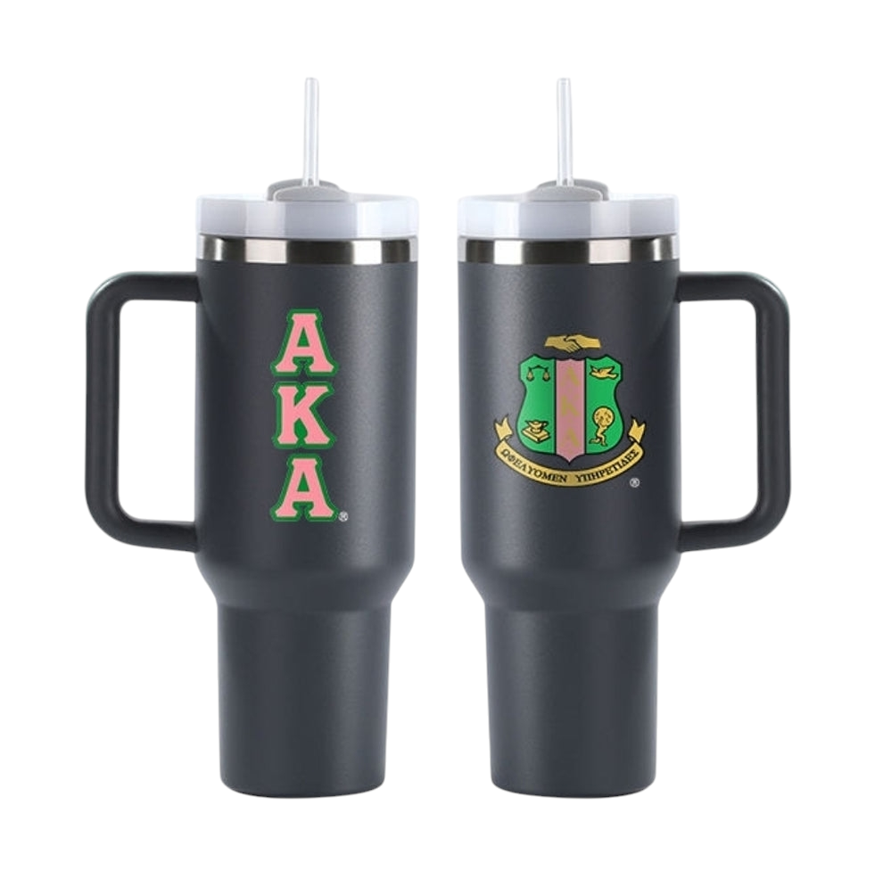 AKA® 40 oz Dual Logo Tumbler [v 1.0] | Stainless Steel – A Greek Creation