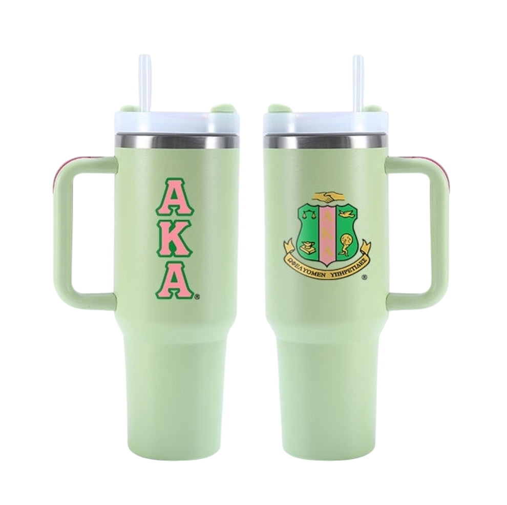 AKA® 40 oz Dual Logo Tumbler [v 1.0] | Stainless Steel – A Greek Creation