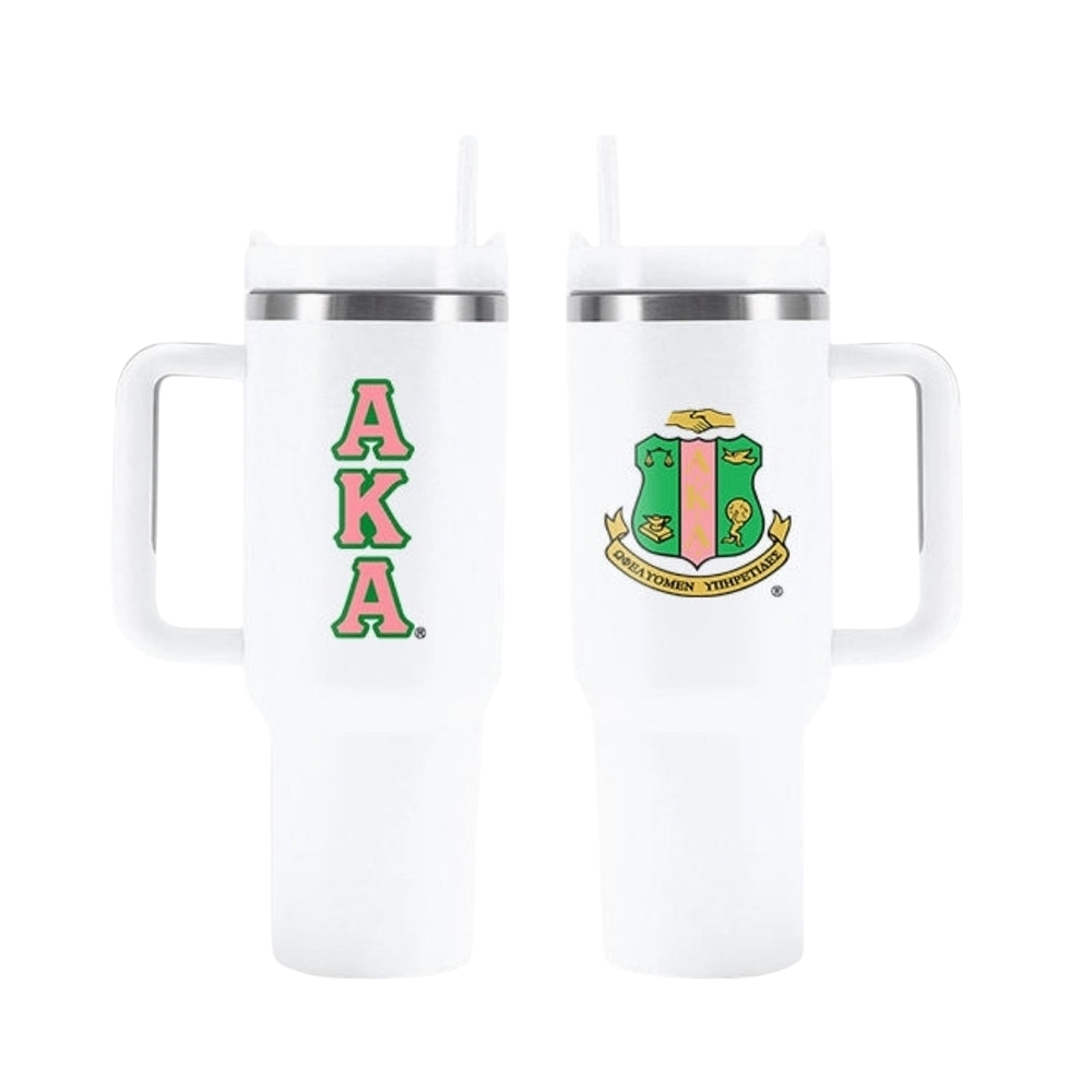 AKA® 40 oz Dual Logo Tumbler [v 1.0] | Stainless Steel – A Greek Creation